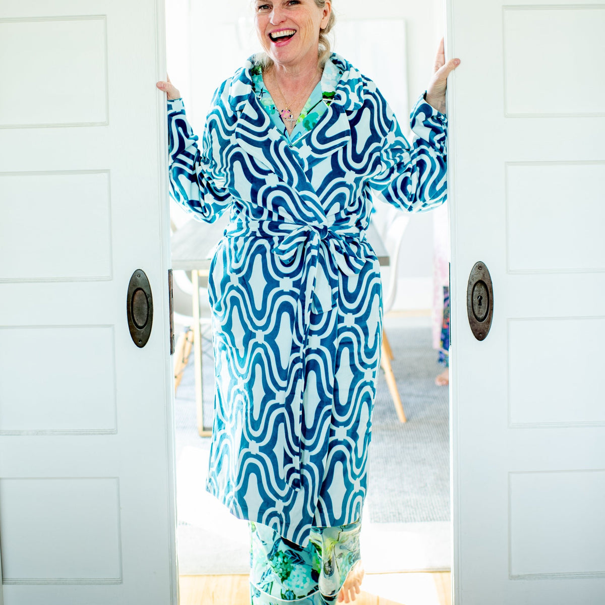TIFFANY robe Waterloo Teal – Lesley Evers
