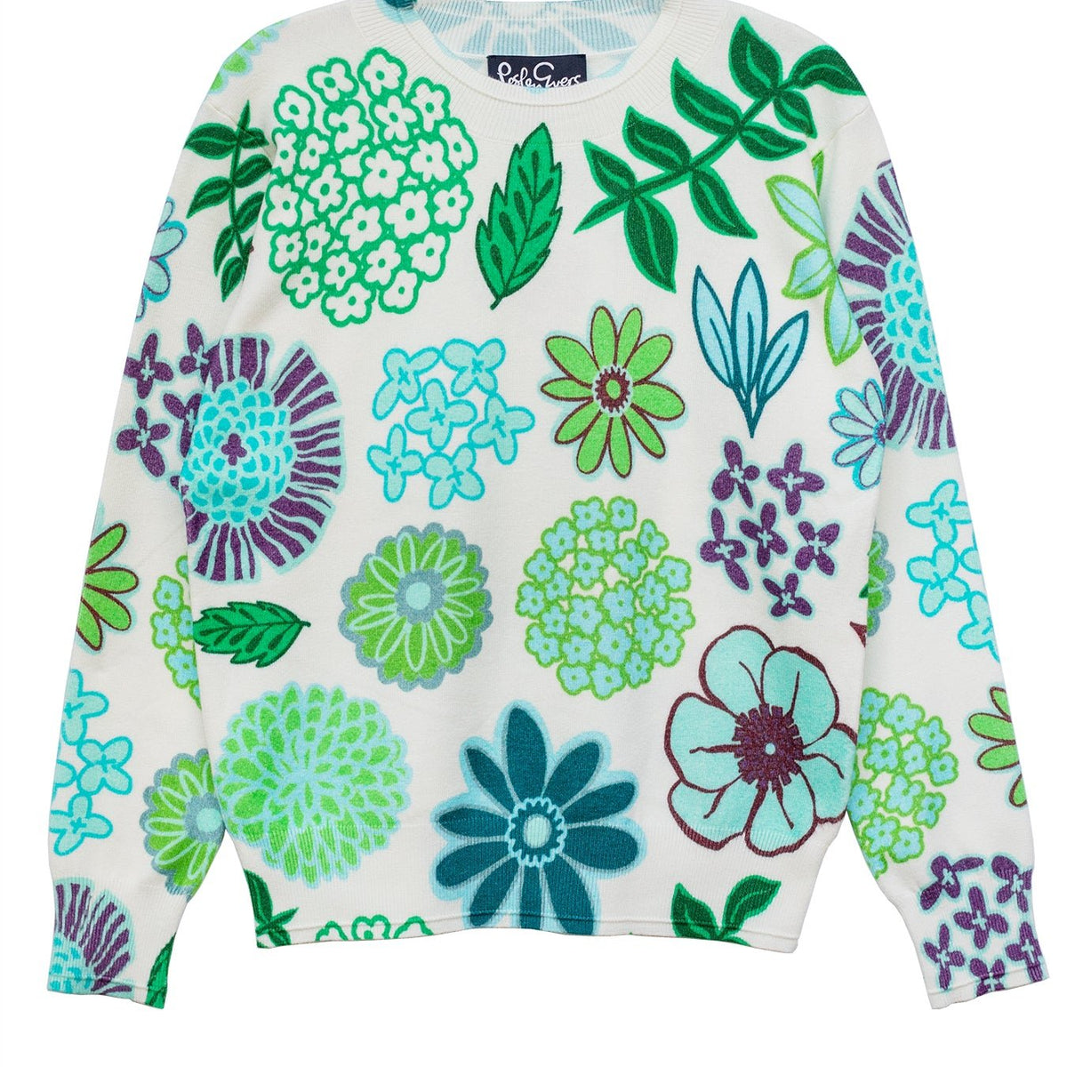 AMELIA sweater Dazzle Flower Blue – Lesley Evers