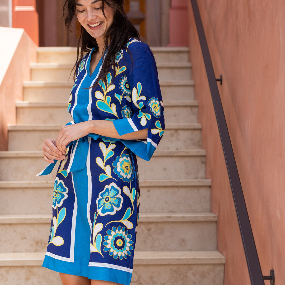 APRIL dress Monterey Blue – Lesley Evers