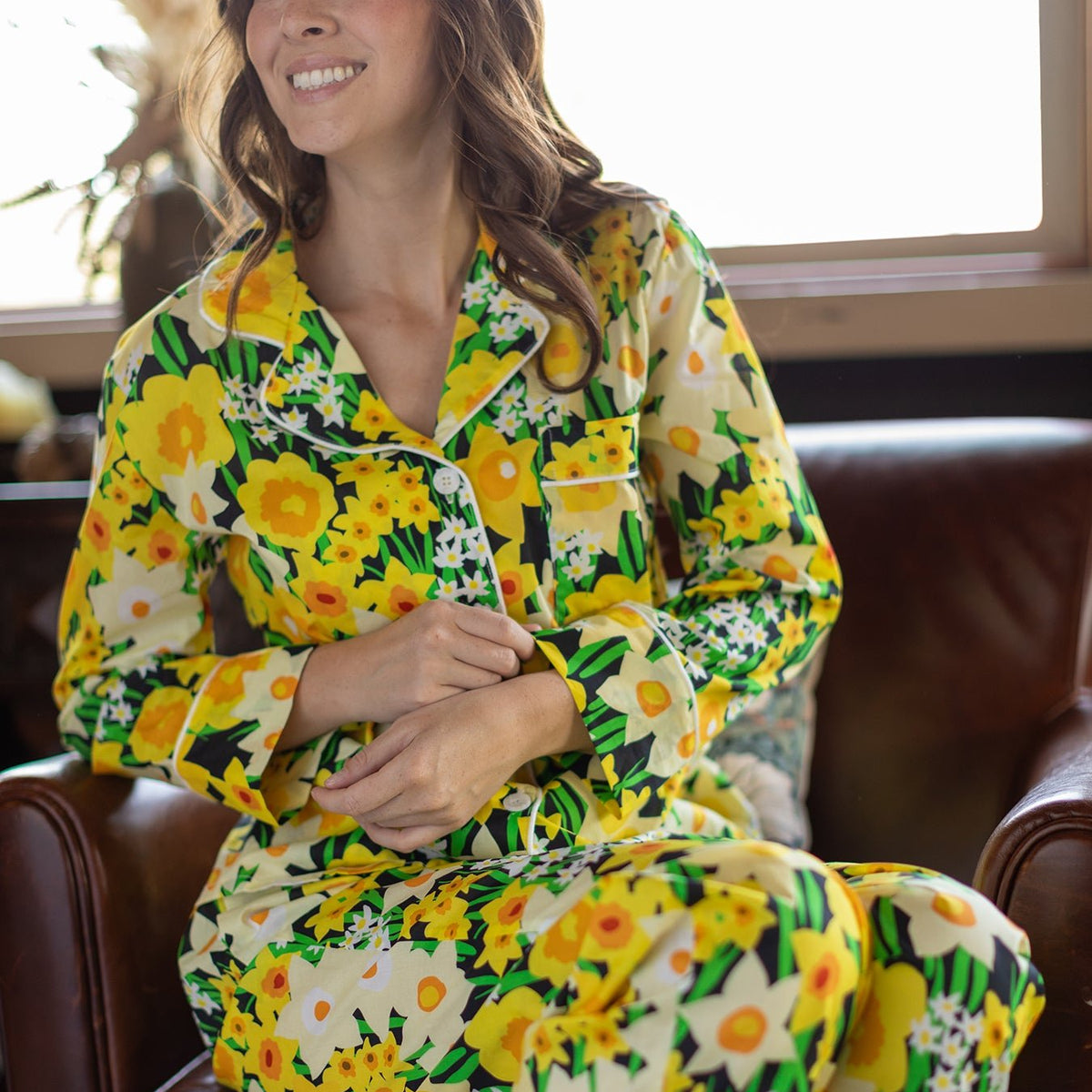 JOSEPHINE pajama set Daffodils – Lesley Evers