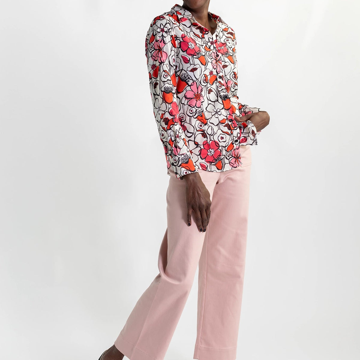 KATHRYN blouse Full Bloom Pink – Lesley Evers