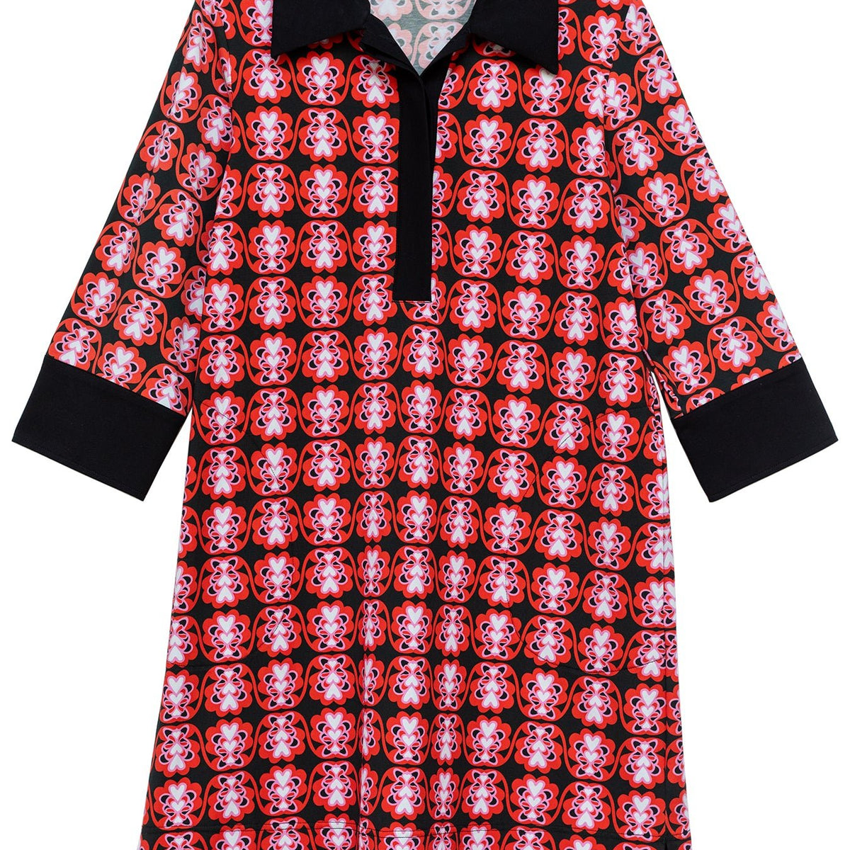 REESE dress Heart Flower Red – Lesley Evers