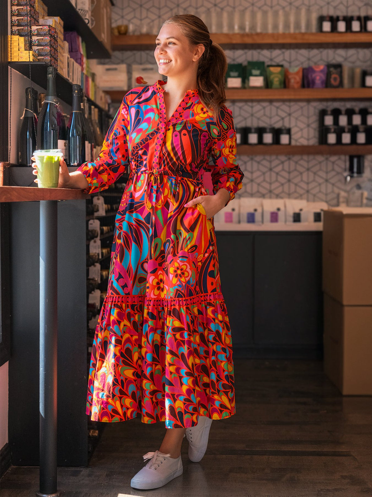 RENE dress Shakalaka Orange – Lesley Evers