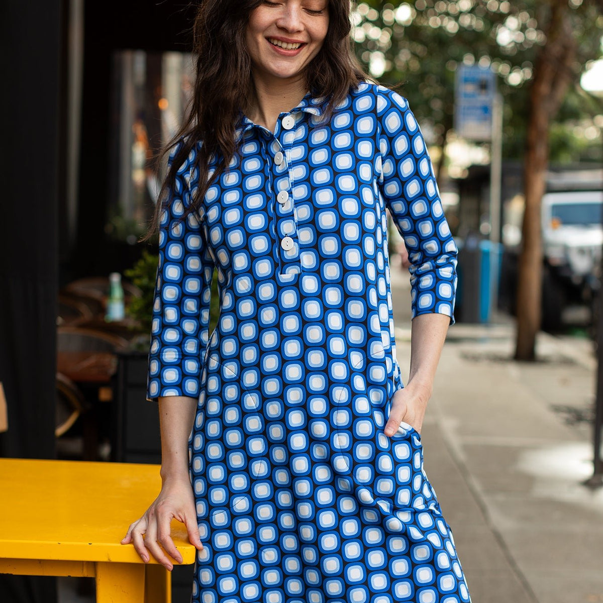 TIPPI dress Dots Blue – Lesley Evers