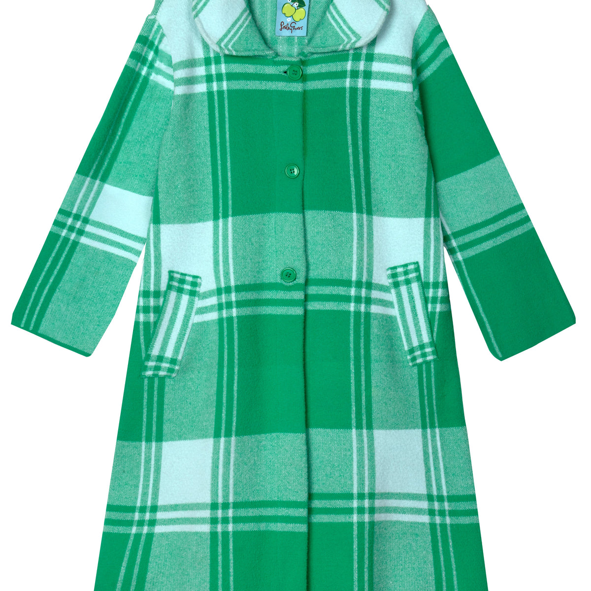 NATALIE coat Green Apple Plaid – Lesley Evers
