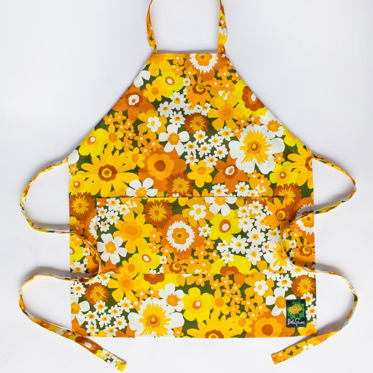 RENNIE apron Flower Power Yellow – Lesley Evers